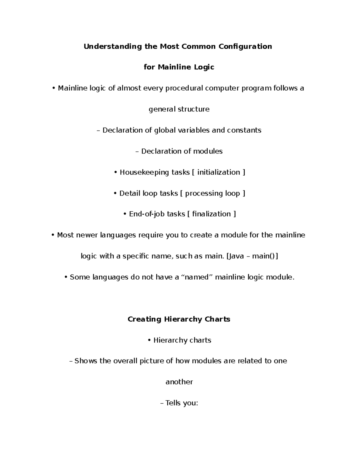 Understanding the Most Common Configuration - [Java – main()] Some ...