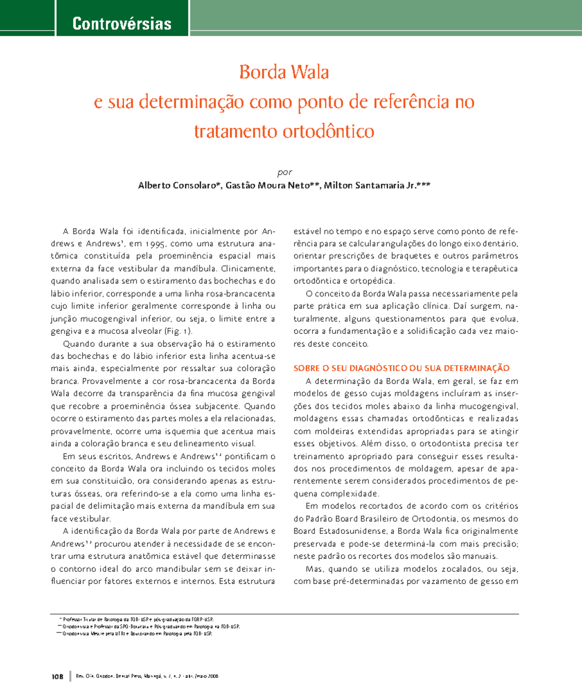 Linha wala - Linea y reborde wala en arcada inferior - Controvérsias ...