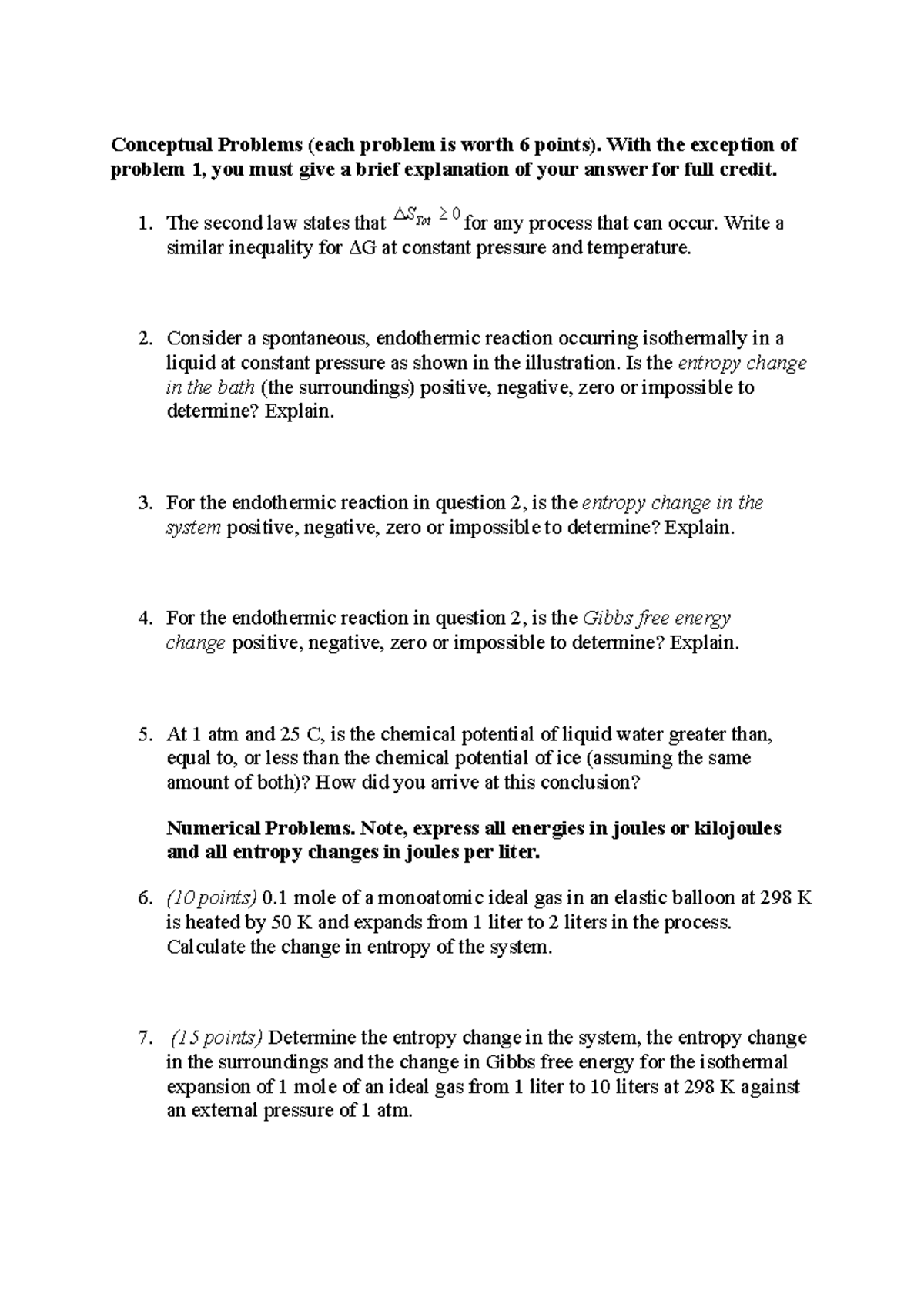 Conceptual Problem 1 - Questions. - Conceptual Problems (each problem ...