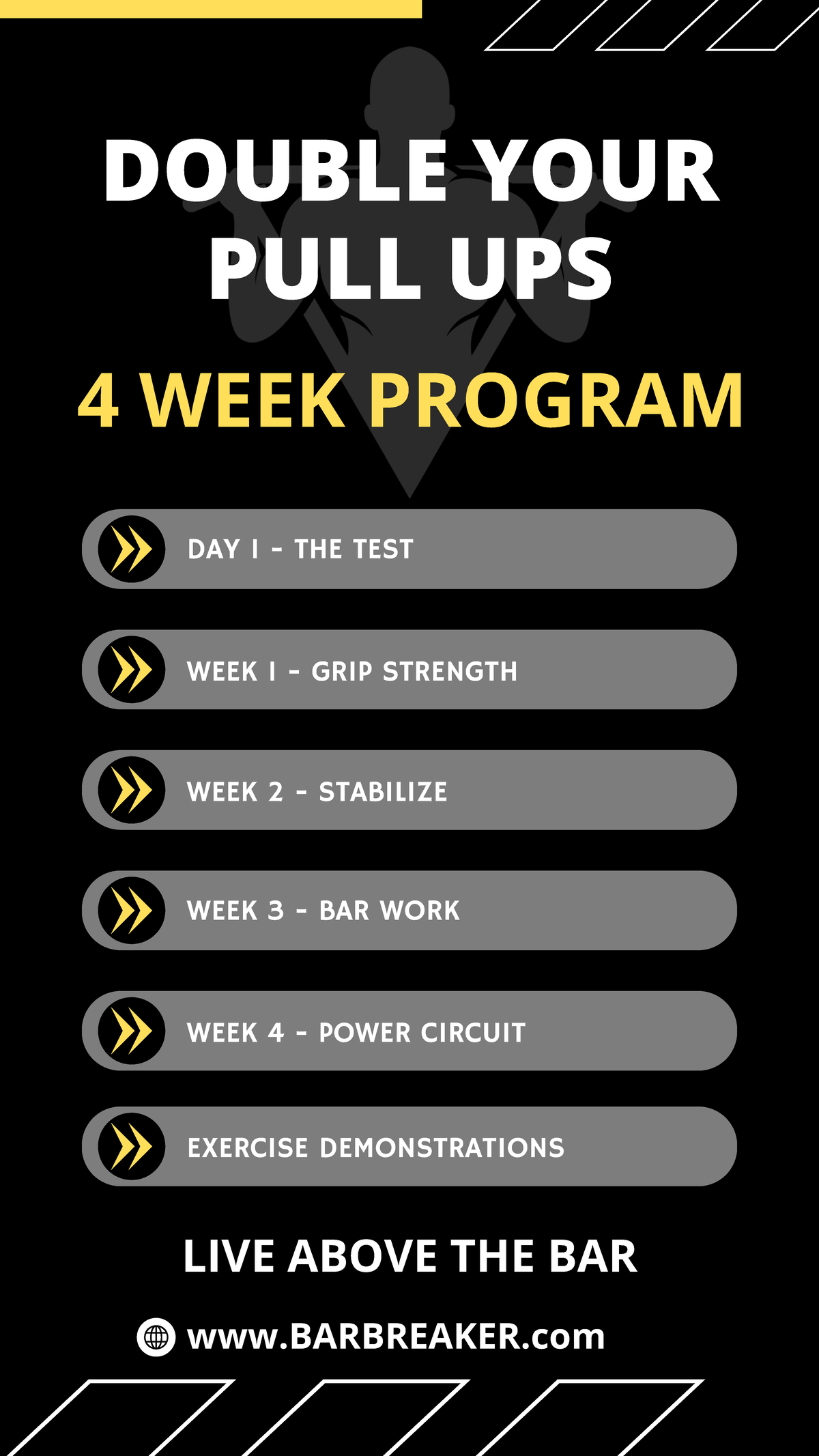 4 WEEK BAR Breaker PULL UP Program - DOUBLE YOUR PULL UPS 4 WEEK ...