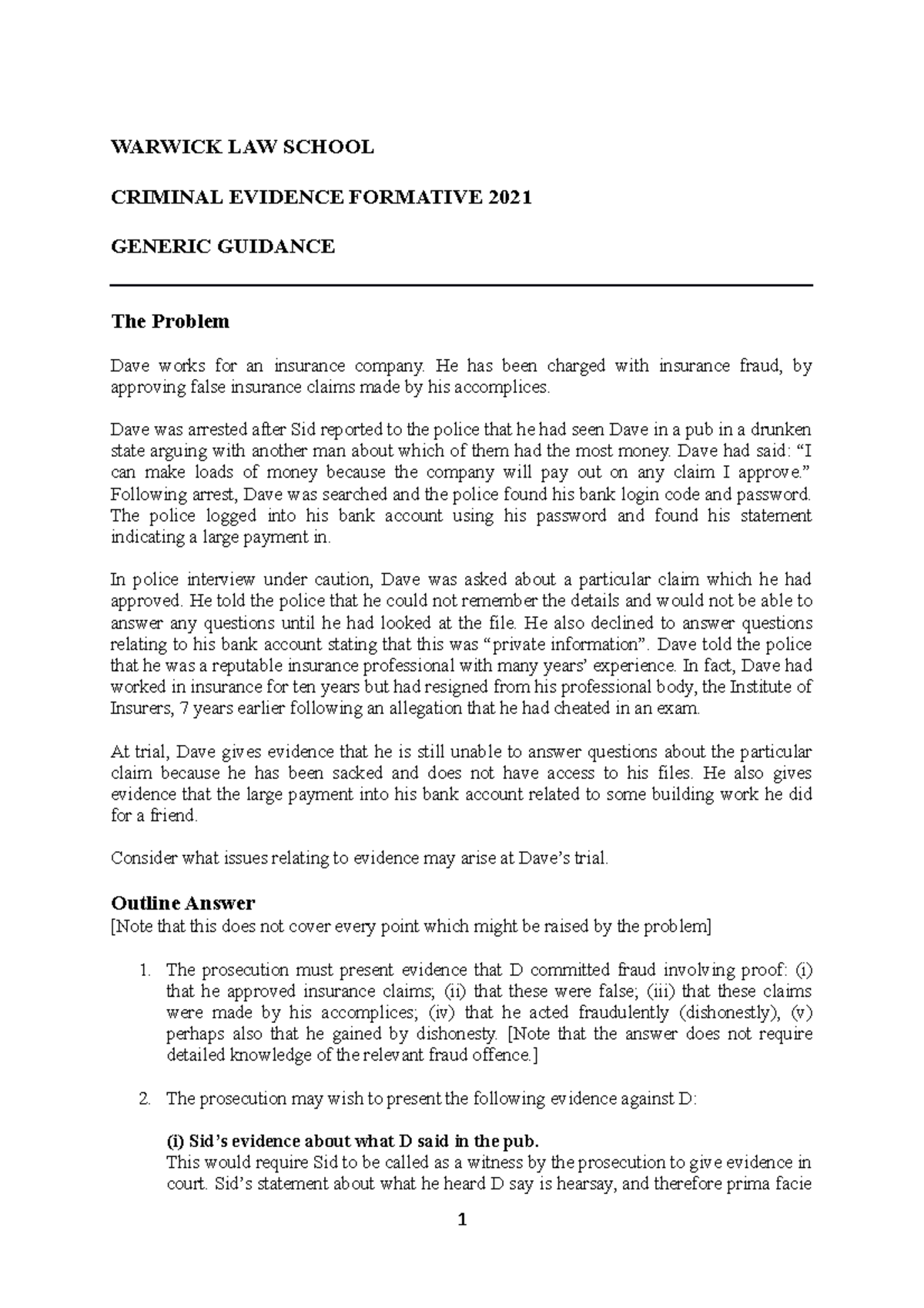 Formative 2021 - Generic Guidance. docx - WARWICK LAW SCHOOL CRIMINAL ...