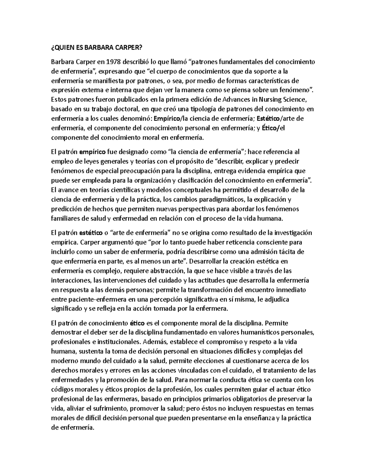 Tarea 1 MYT - METODO DE BARBARA CARPER - ¿QUIEN ES BARBARA CARPER ...