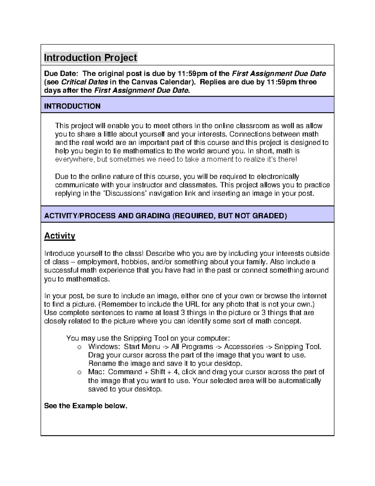 Introduction Project-1 - Introduction Project Due Date: The original ...