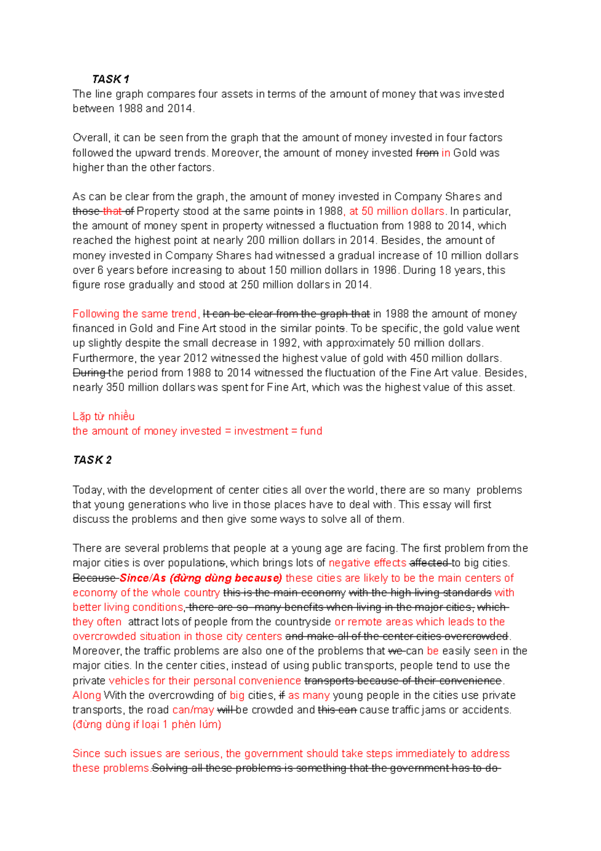 Ielts Writing - an assignment - TASK 1 The line graph compares four ...