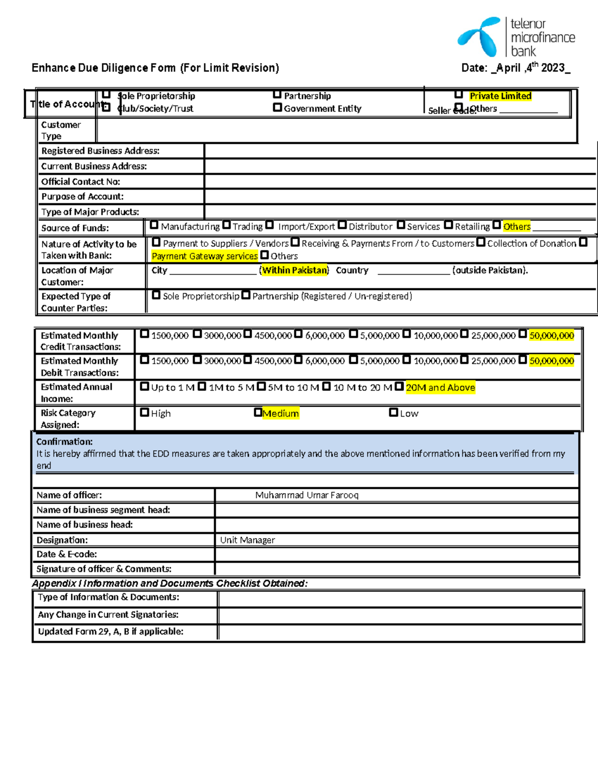 EDD Limit Revision v1 - Summary Information Technology - Enhance Due ...