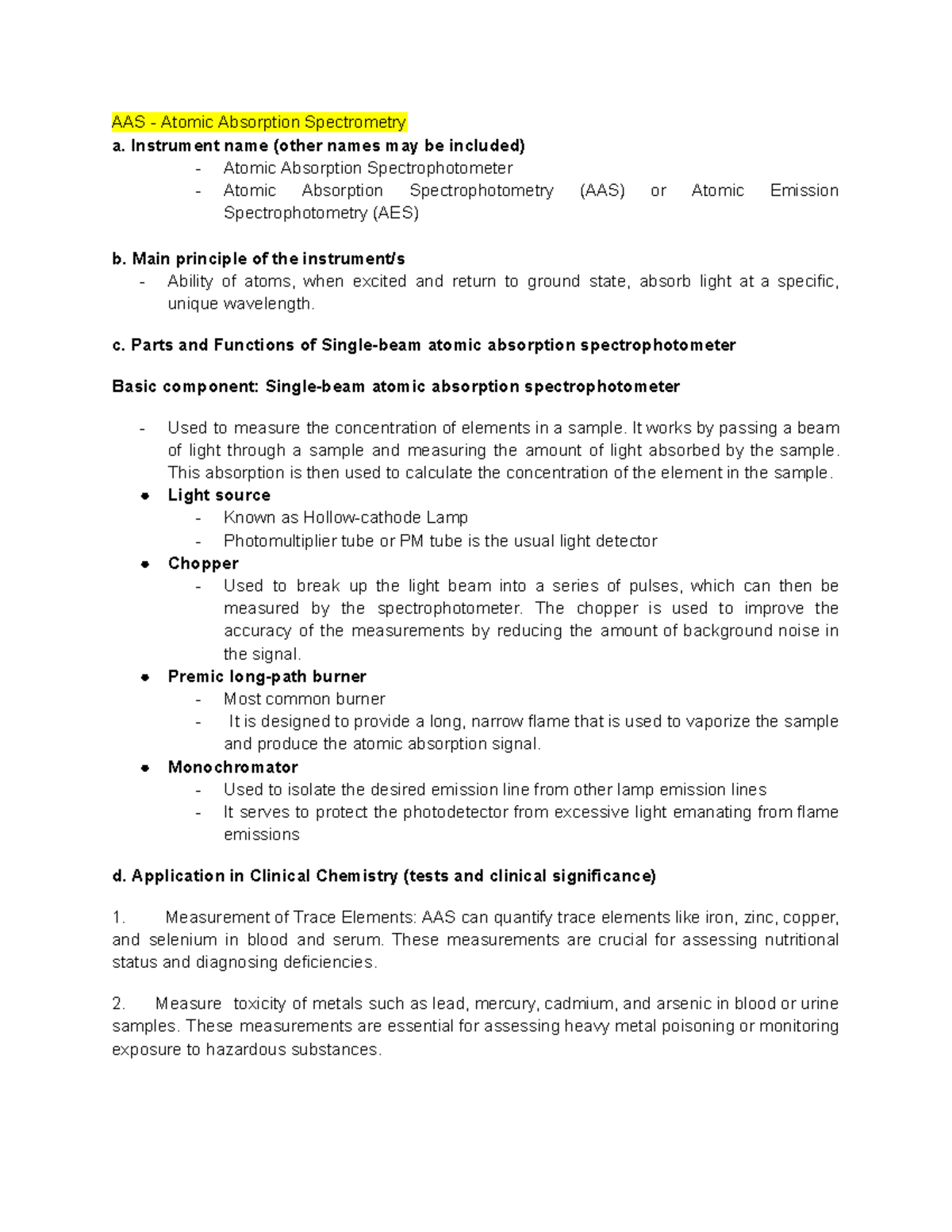 Group-1 -CC1 Summary - Kddkd - AAS - Atomic Absorption Spectrometry a ...