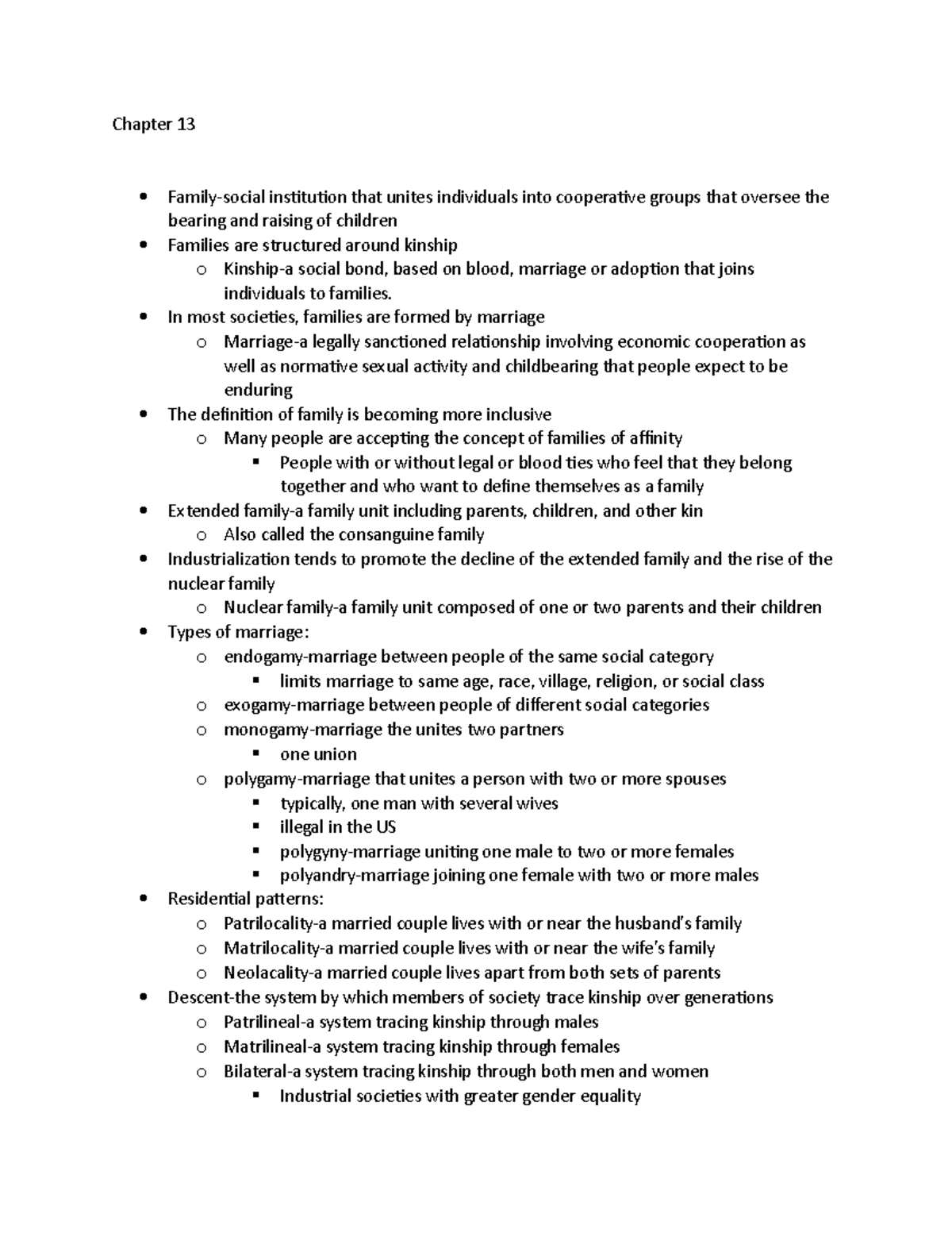 Chapter 14 Famil and Religion - Chapter 13 Family-social institution ...