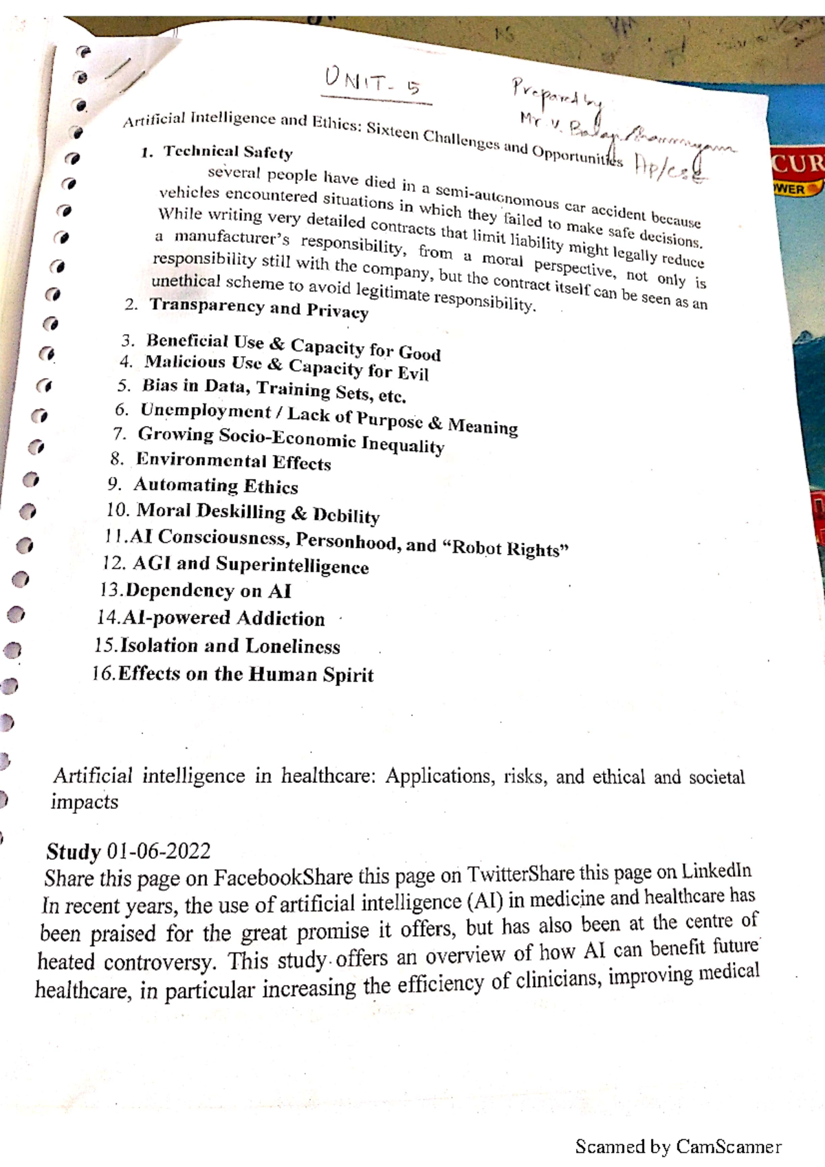 Ethics and AI (5th unit) - Studocu