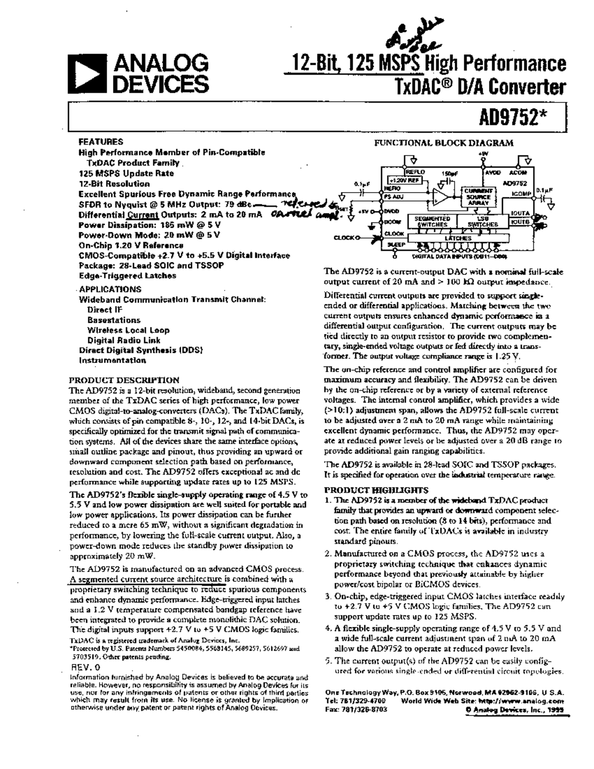 ADI DAC Data Sheets - ECE 627 - Studocu