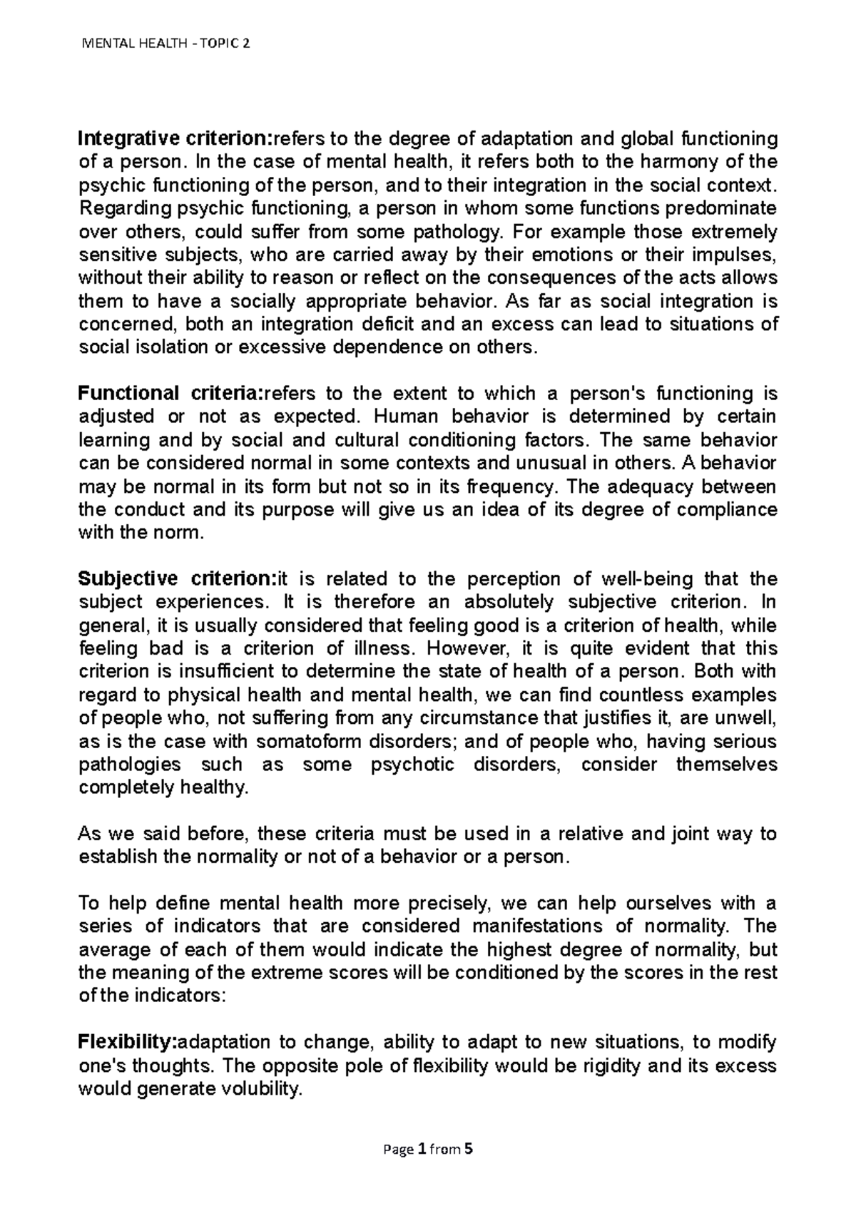 Mental health - Lecture notes full course notes complete and lessons ...