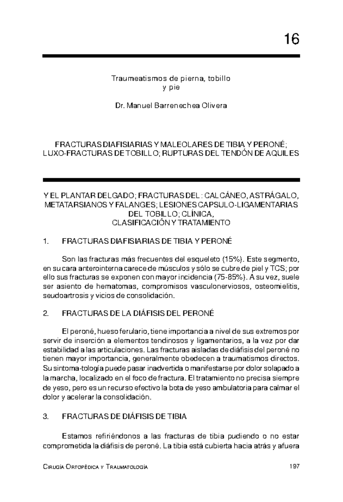 Traumatismo DE Pierna Tobillo Y PIE - C IRUGÍA ORTOPÉDICA Y T ...