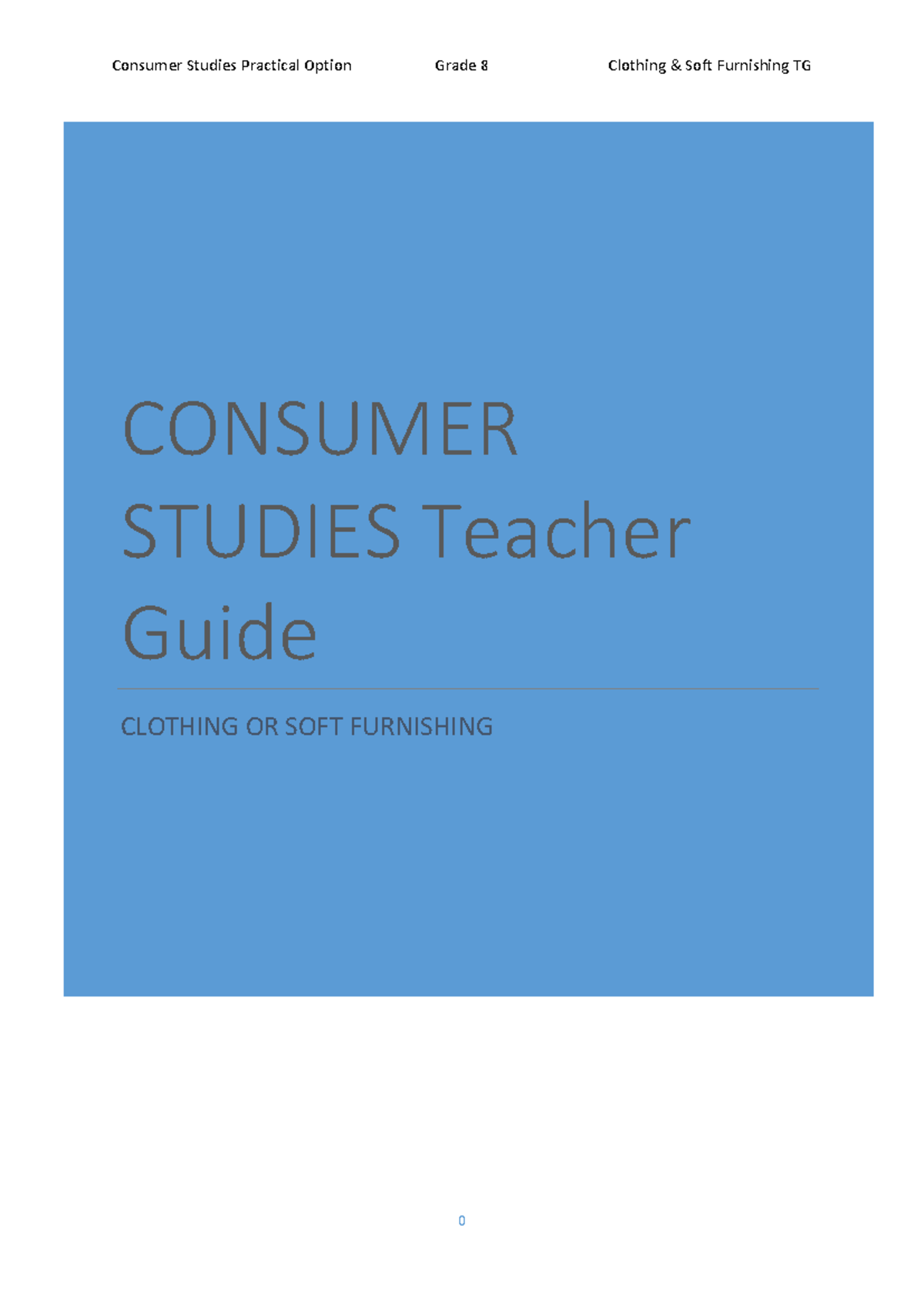 22 Consumer Studies Clothing or Soft Furnishing 1 - ####### Consumer ...