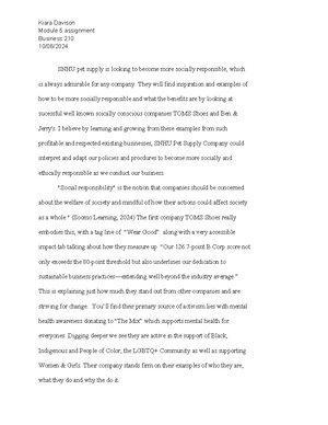 Bus 210 mod 4 assignment - Kiara Davison Journal 4 Business 210 9/27 ...