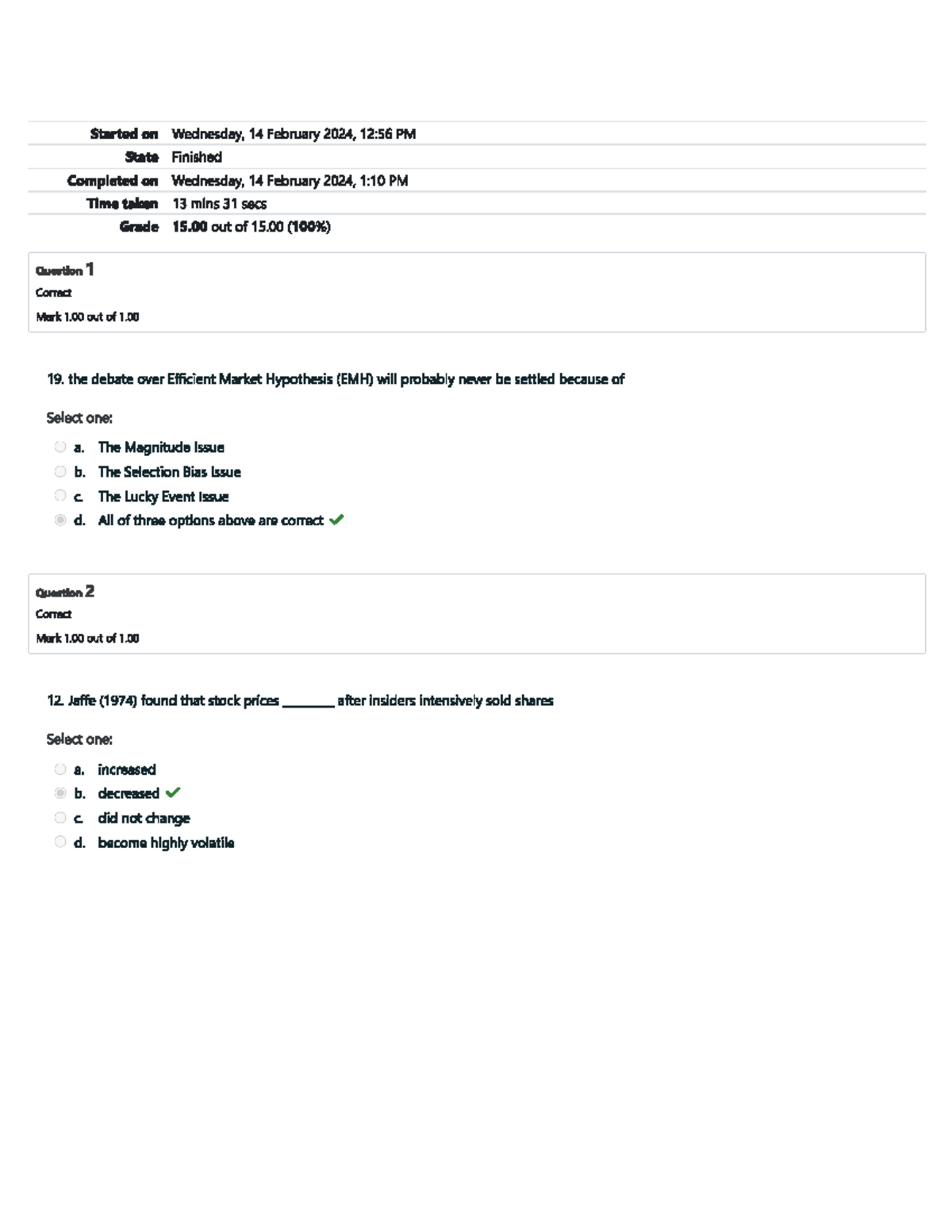 Quiz 4 (Chapter 11) - chp 11 BUS329 - BUS329 - Studocu