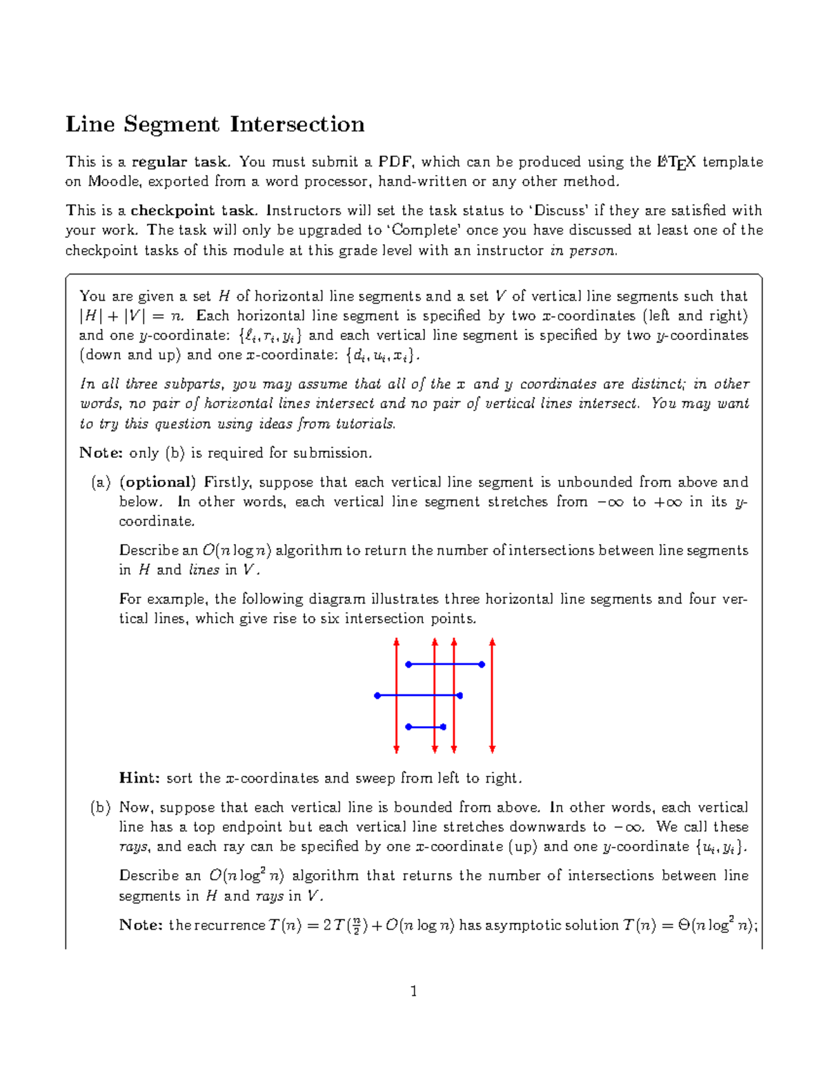COMP3121 9101-2.16 - Line Segment Intersection Question - Line Segment Intersection This is a ...