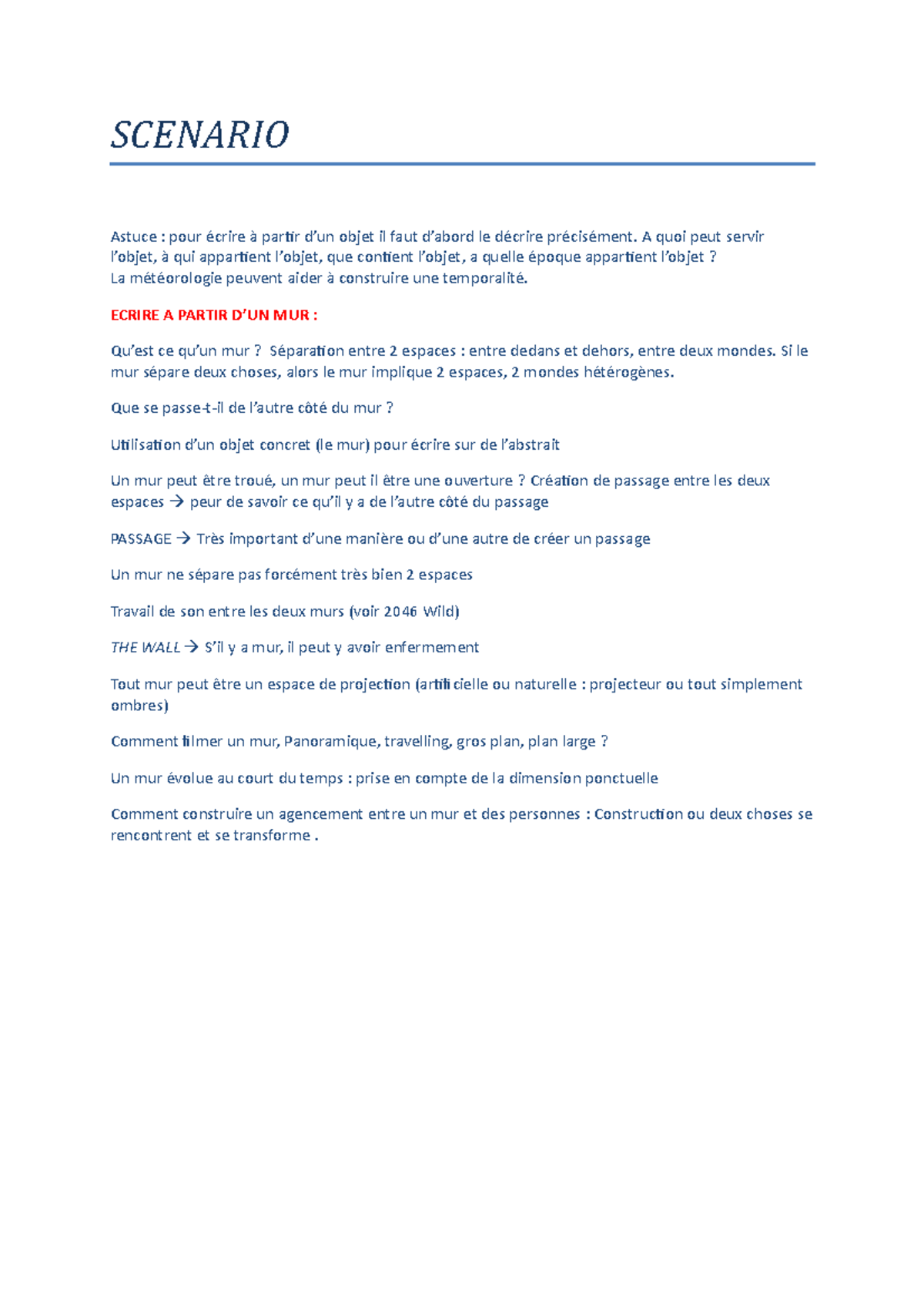 Scenario - SCENARIO - Studocu