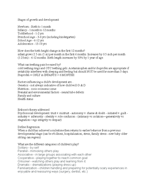 Pediatrics EXAM 4 - Practice questions - PEDIATRICS EXAM 4 Chapter 26 ...