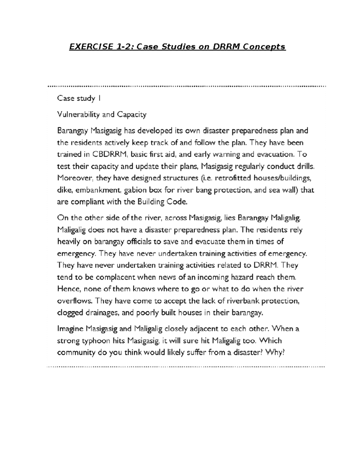 Exercise 1 Case Study - Female reproductive system - Bachelor of ...