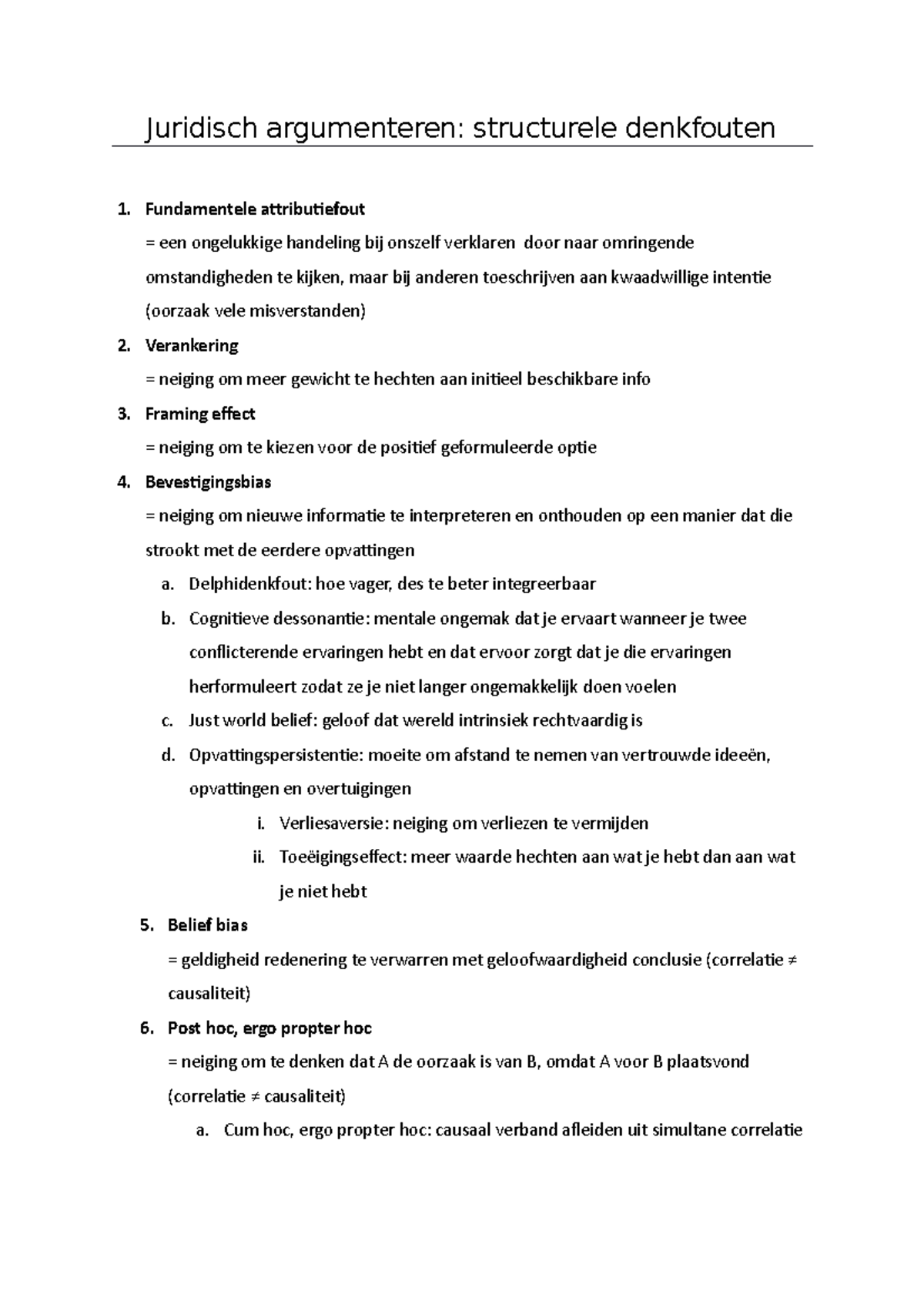 Schema van drogredenen + alle argumentatieschema's - Juridisch ...
