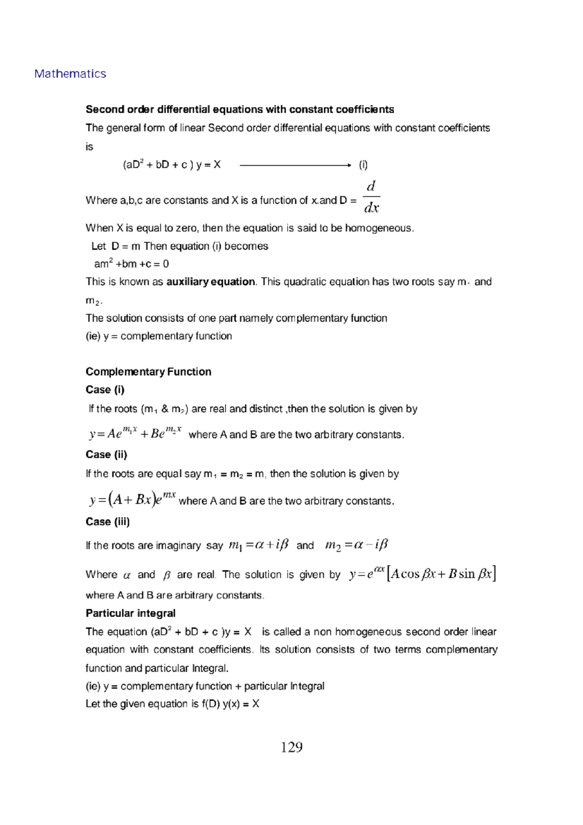 Part 9-mathematics b.sc notes - Mathematics - Studocu