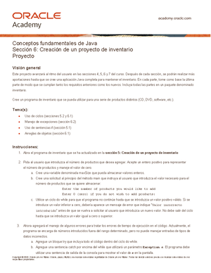 Prueba DP Section 6 Prueba - Database Foundations (oracle) - Studocu