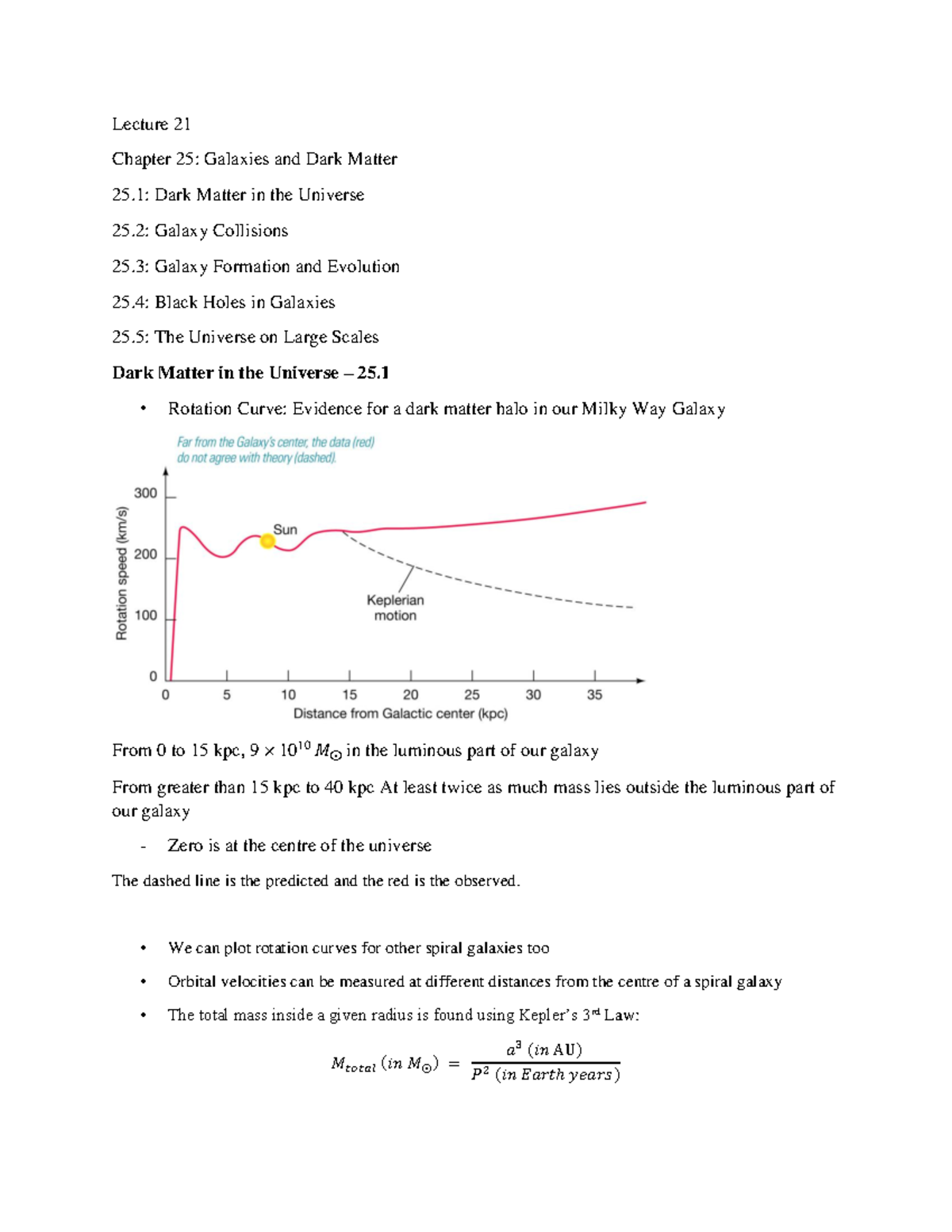Lecture 21 - Lecture 21 Chapter 25: Galaxies and Dark Matter 25: Dark ...
