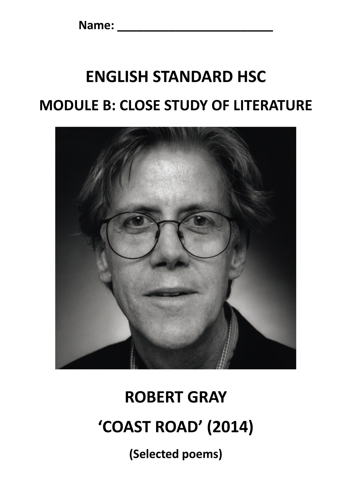 Booklet with Gray poems - Name: ________________________ ENGLISH ...