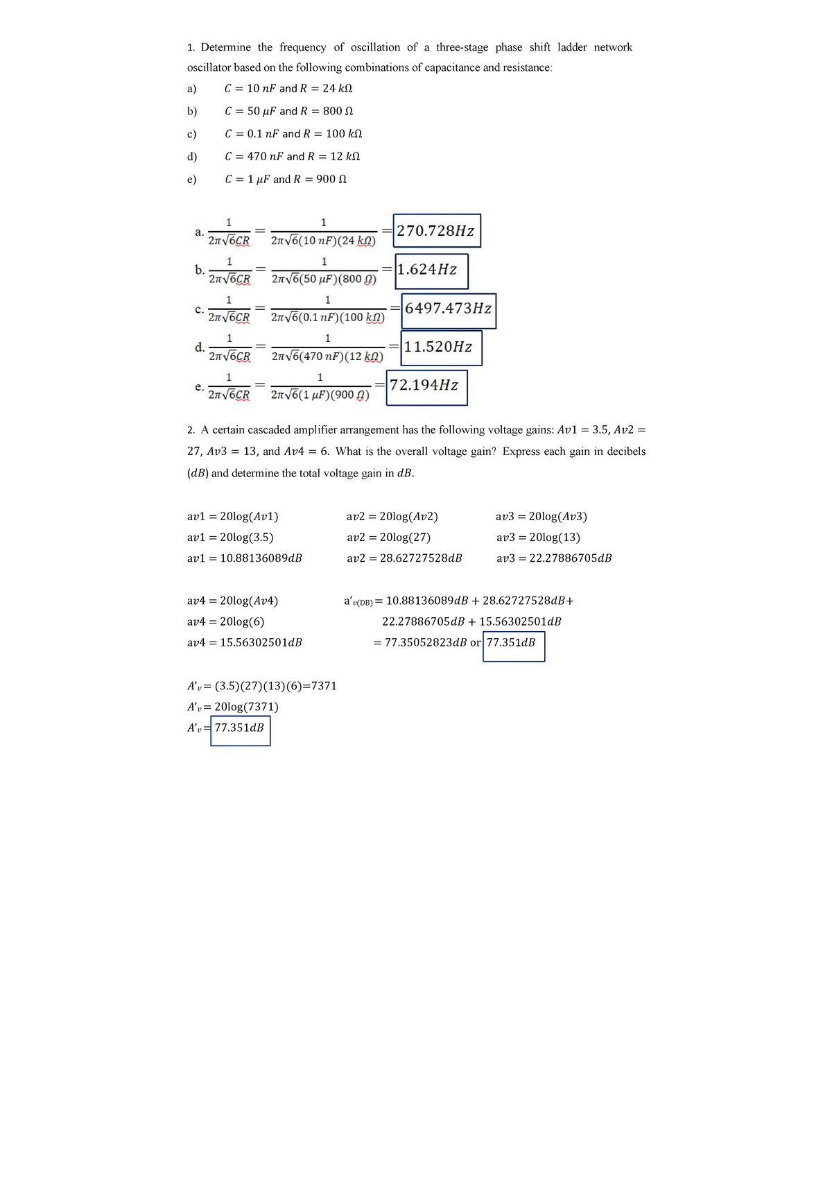 07 Task Performance 1 - Determine the frequency of oscillation of a ...