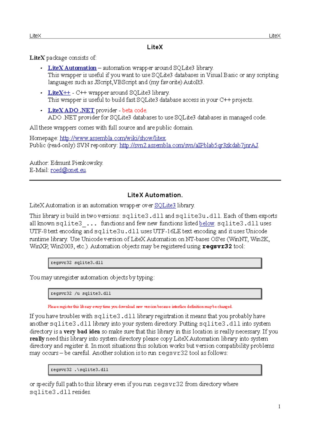Litex Automation - This wrapper is useful if you want to use SQLite3 ...