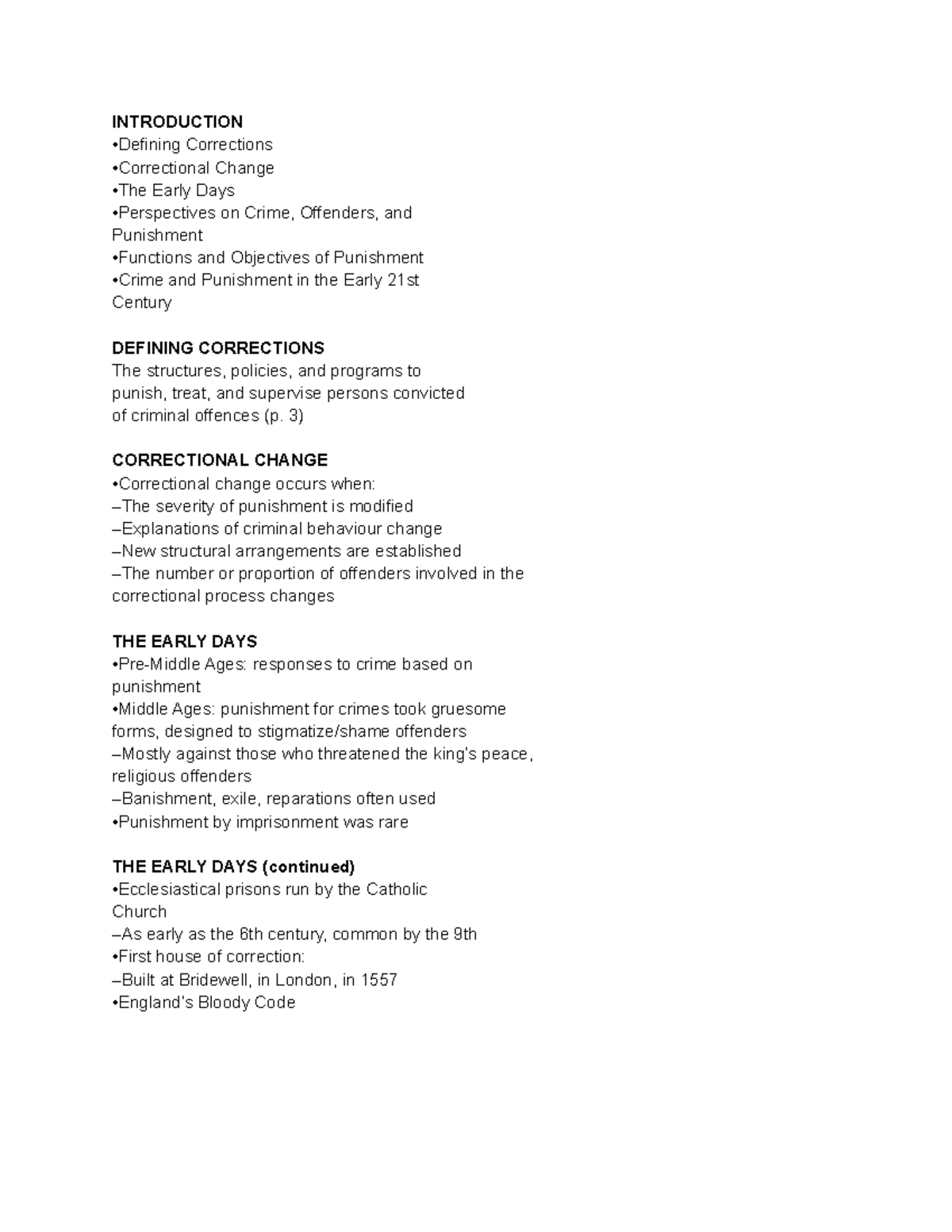 Chap 1 and 2 - Class notes - INTRODUCTION •Defining Corrections ...