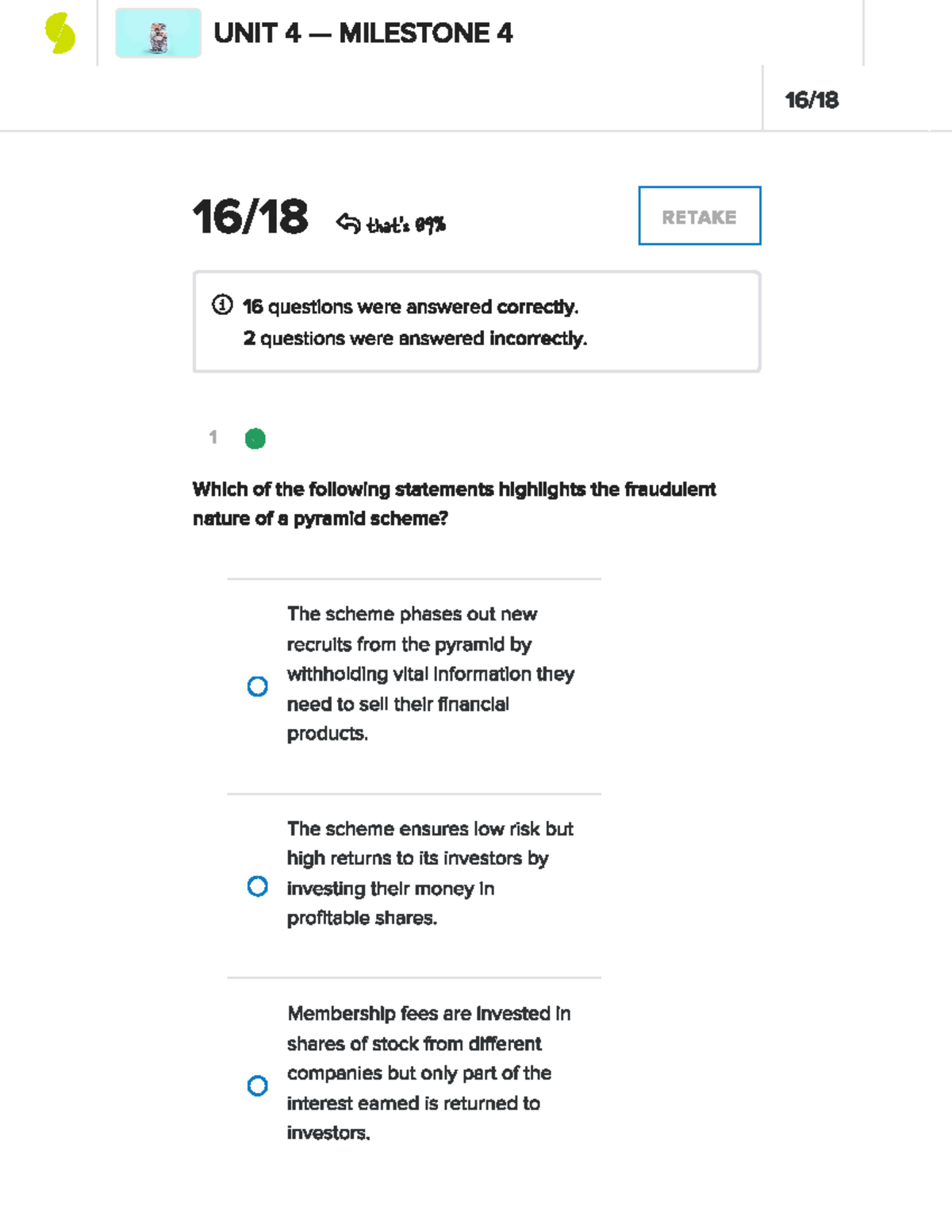 Personal finance milestone 4 sophia - ECON1010 - Studocu