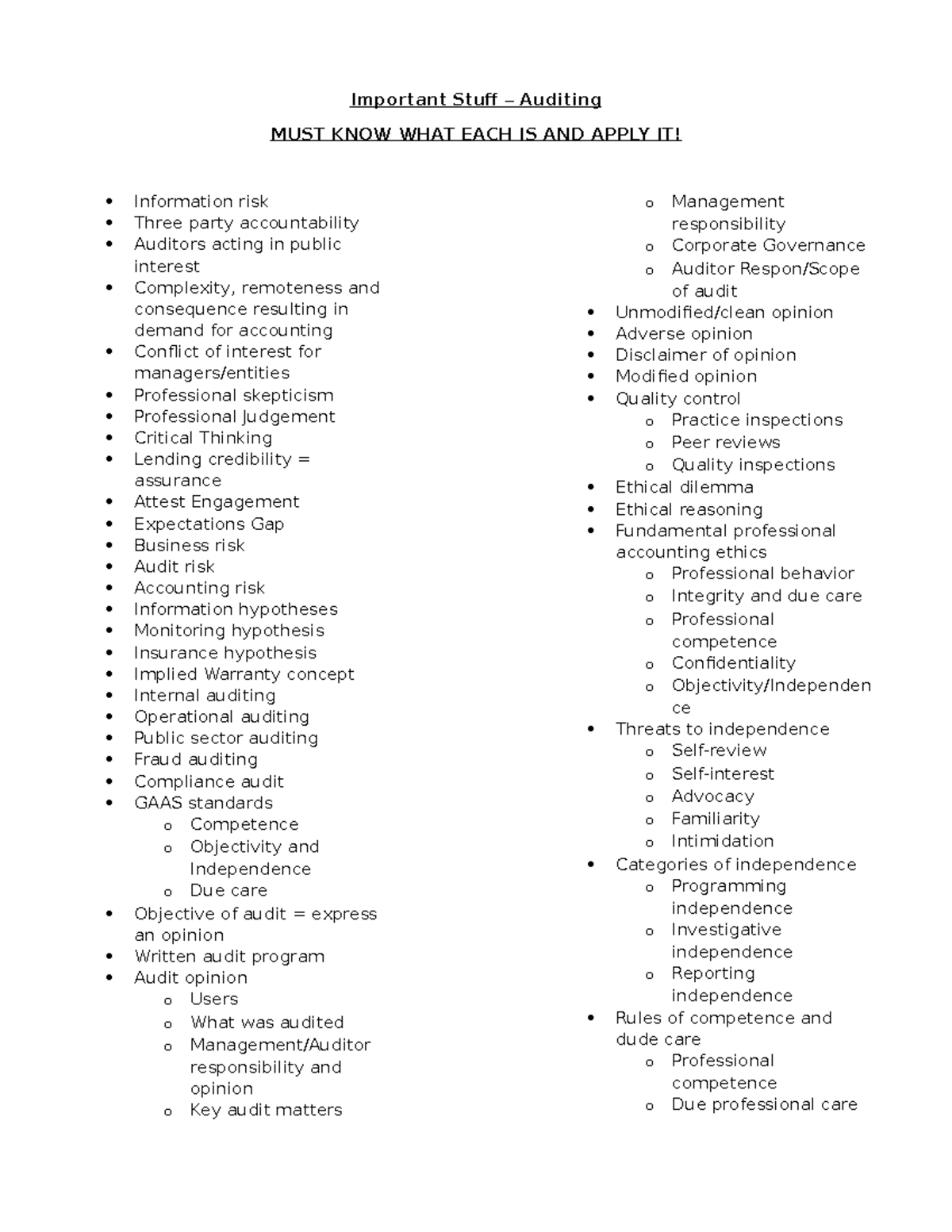 Important Stuff - = negative/moderate o Compilation engagements = no ...