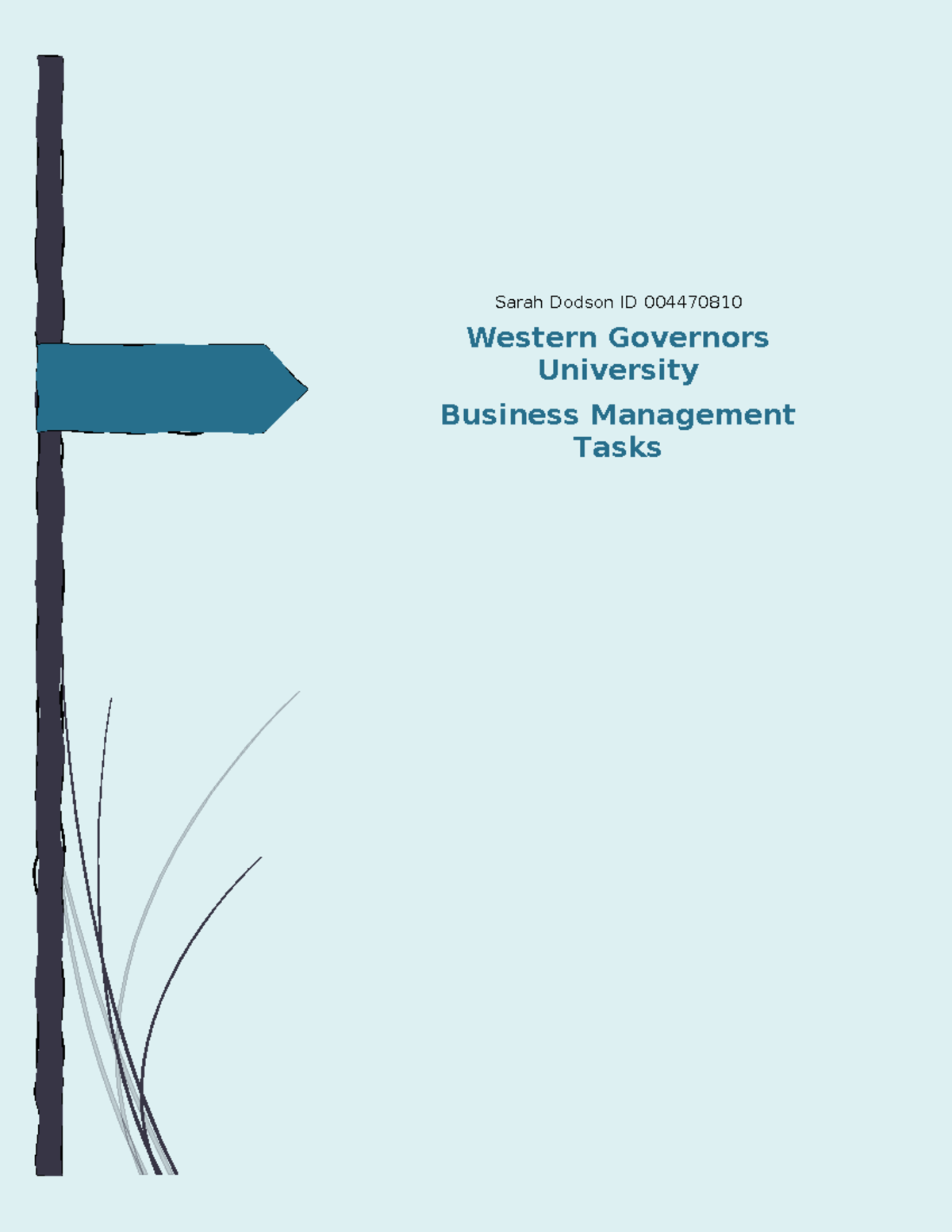 SDodson QHT1 Task4 - QHT1 Business Management Tasks; Task 4 - Passed ...