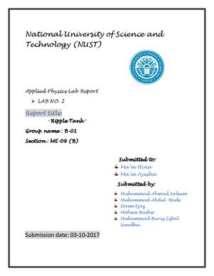 Lab report 4 compound pendulum experiment - DATE: 19 Dec 2021 NATIONAL ...