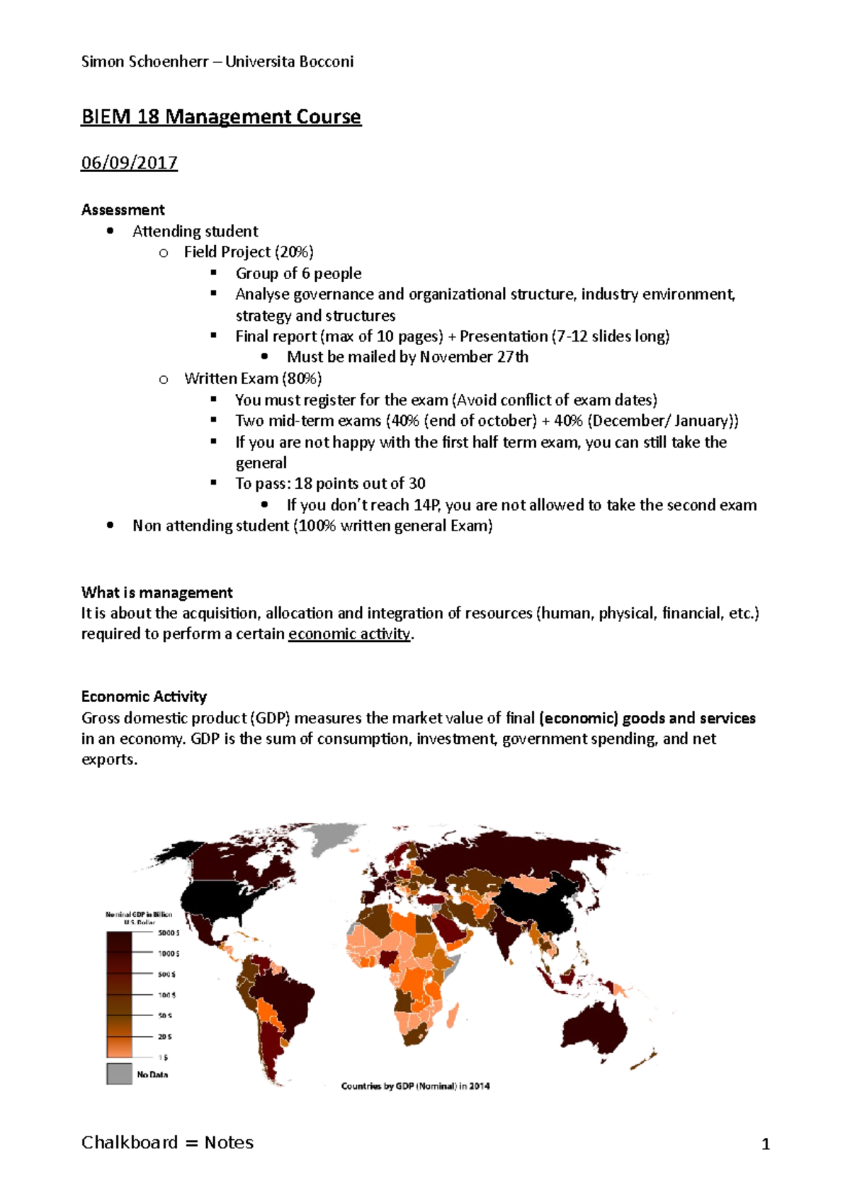 BIEM Management Course Lesson Sheet 1st Partial - Simon Schoenherr ...
