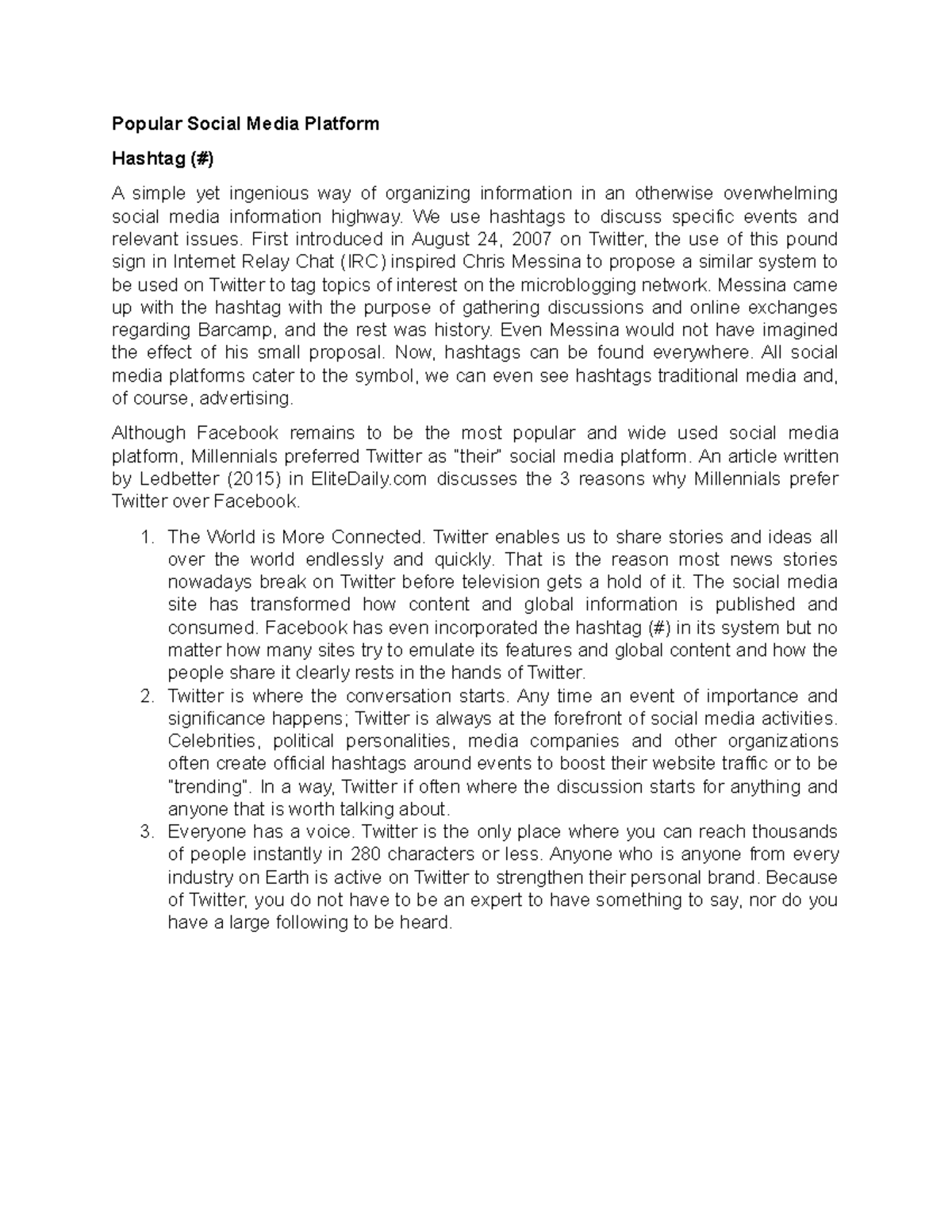 Popular Social Media Platform Hashtag - Popular Social Media Platform ...