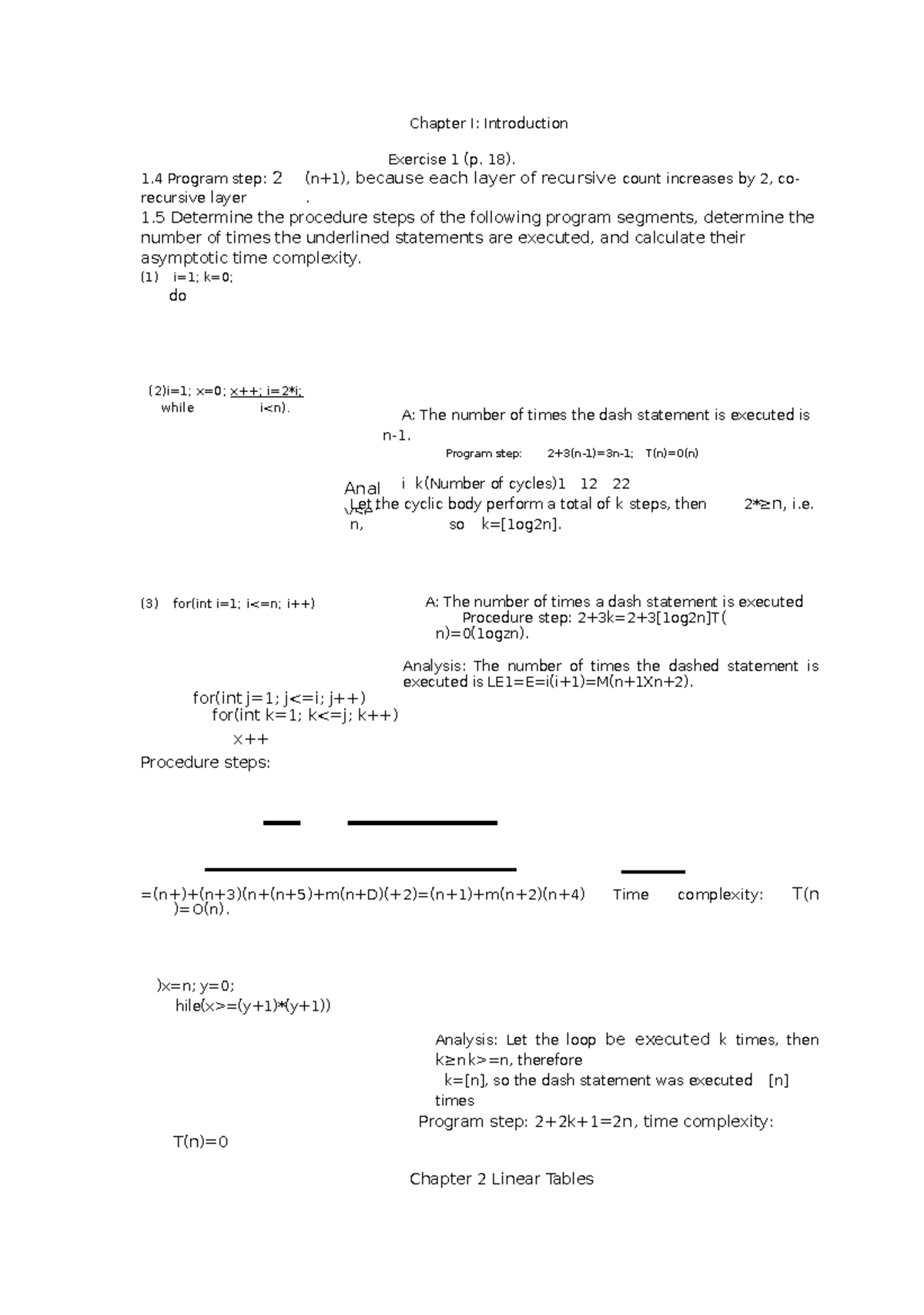 Chapter I- Introduction - ####### Chapter I: Introduction ####### Exercise 1 (p. 18). 1 Program ...