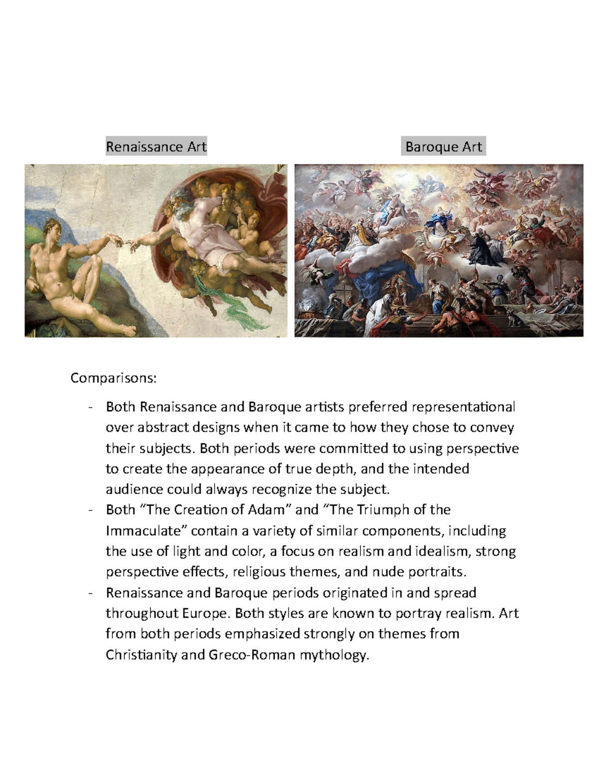 Act. 6 Artapp - Rhist activity 6 - Renaissance Art Baroque Art ...