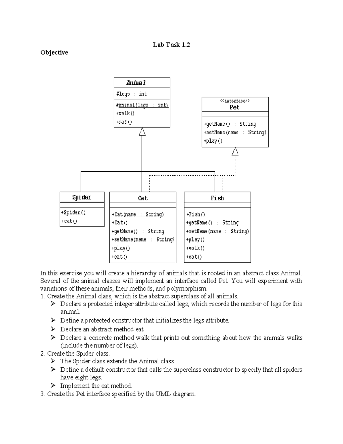 Task2 - nothing special - Lab Task 1. Objective In this exercise you will create a hierarchy of ...