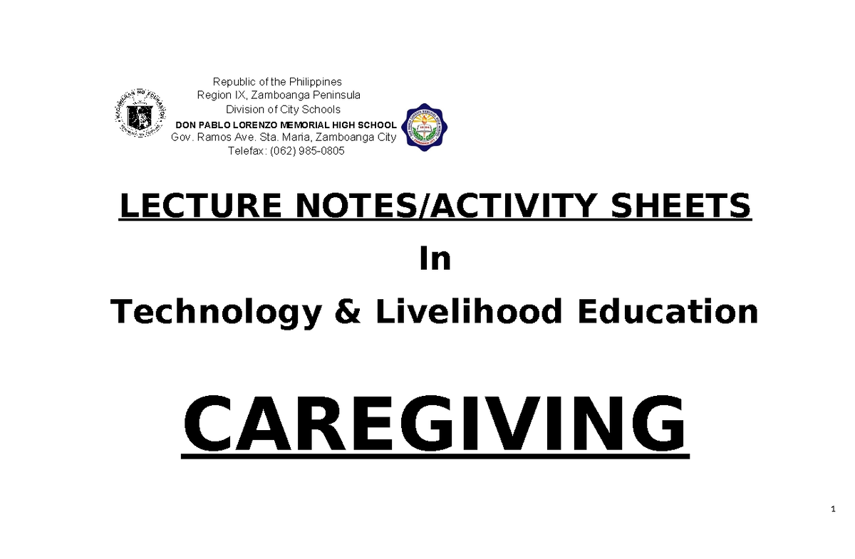 Caregiving- Module- Second- Quarter - Republic of the Philippines ...