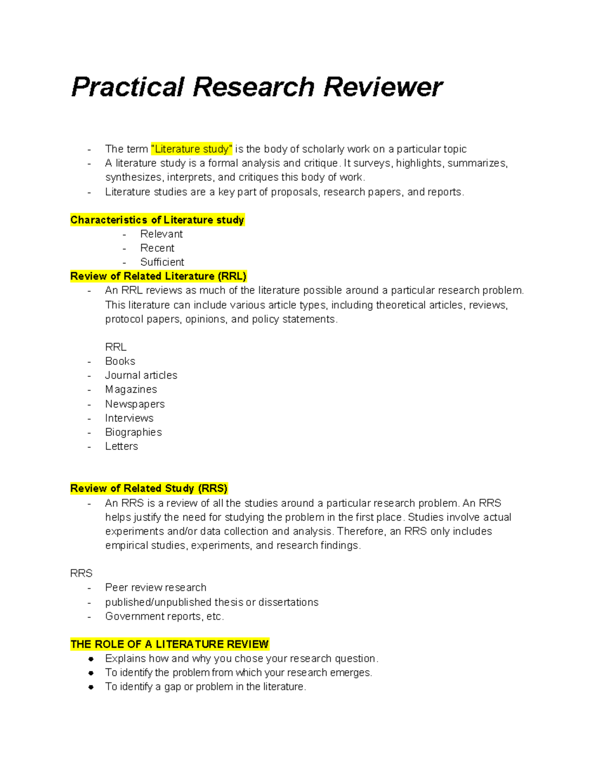 (2nd) Practical Research Reviewer - Practical Research Reviewer The ...