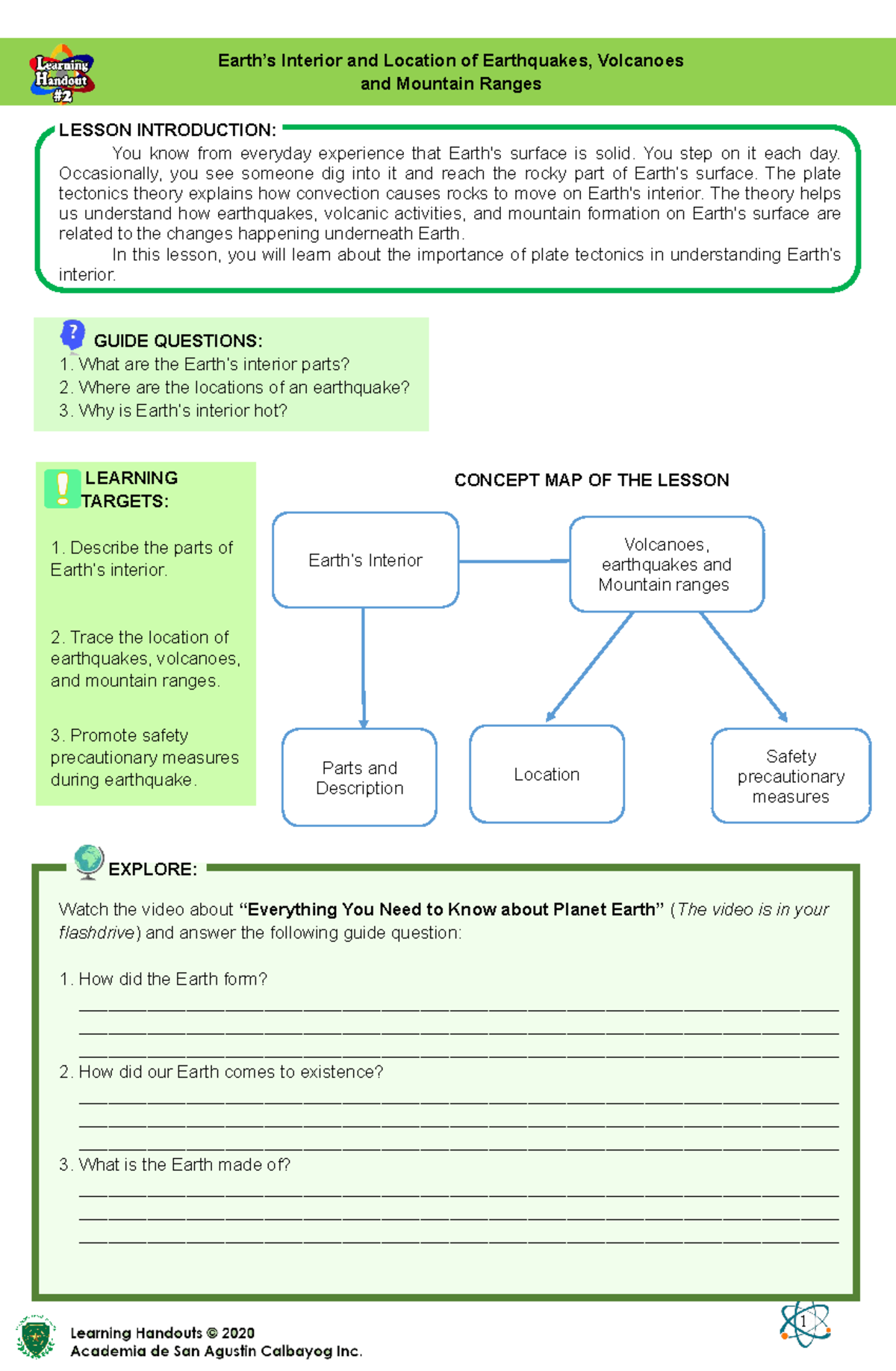 Science 10 - 2nd Week - Module - Earth’s Interior and Location of ...