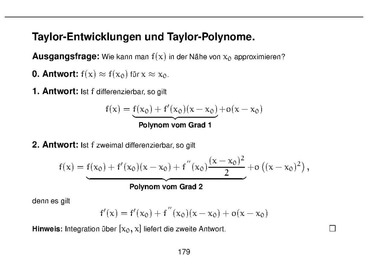 Vl11 - öoijgäoprijq - Taylor-Entwicklungen und Taylor-Polynome ...