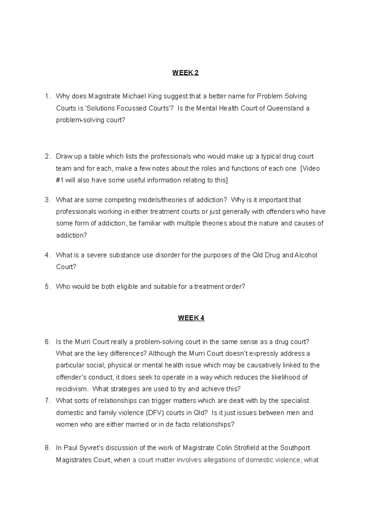 Advanced criminal law tutorial notes - WEEK 2 Why does Magistrate ...