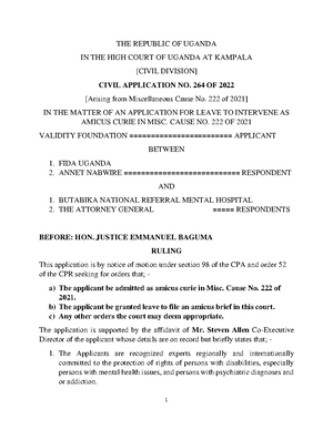 Uganda Post Limited v Mukadisi (Civil Appeal 13 of 2022) 2023 UGSC 58 ...