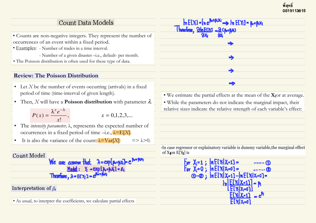 Lecture Xi Count Model 0819113615 Count Data Models Count Model Interpretation Of 7108