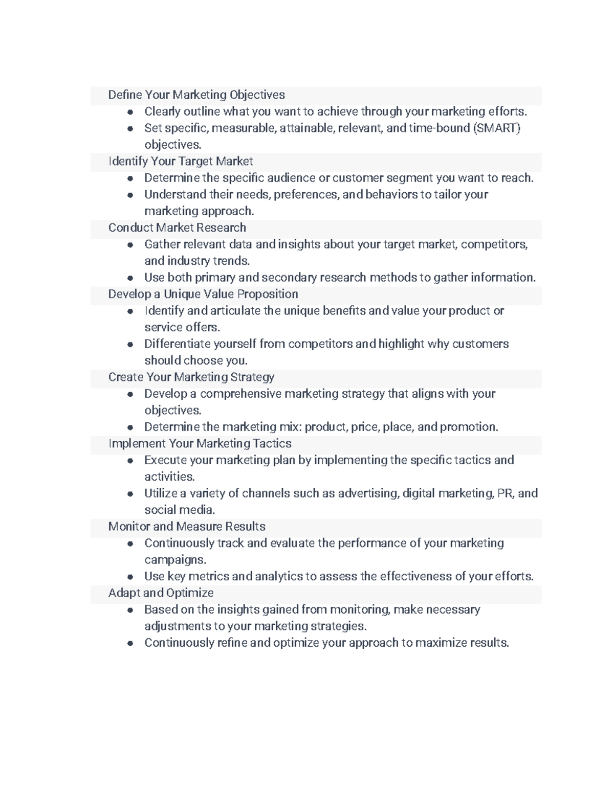 how to start marketing - Define Your Marketing Objectives Clearly ...