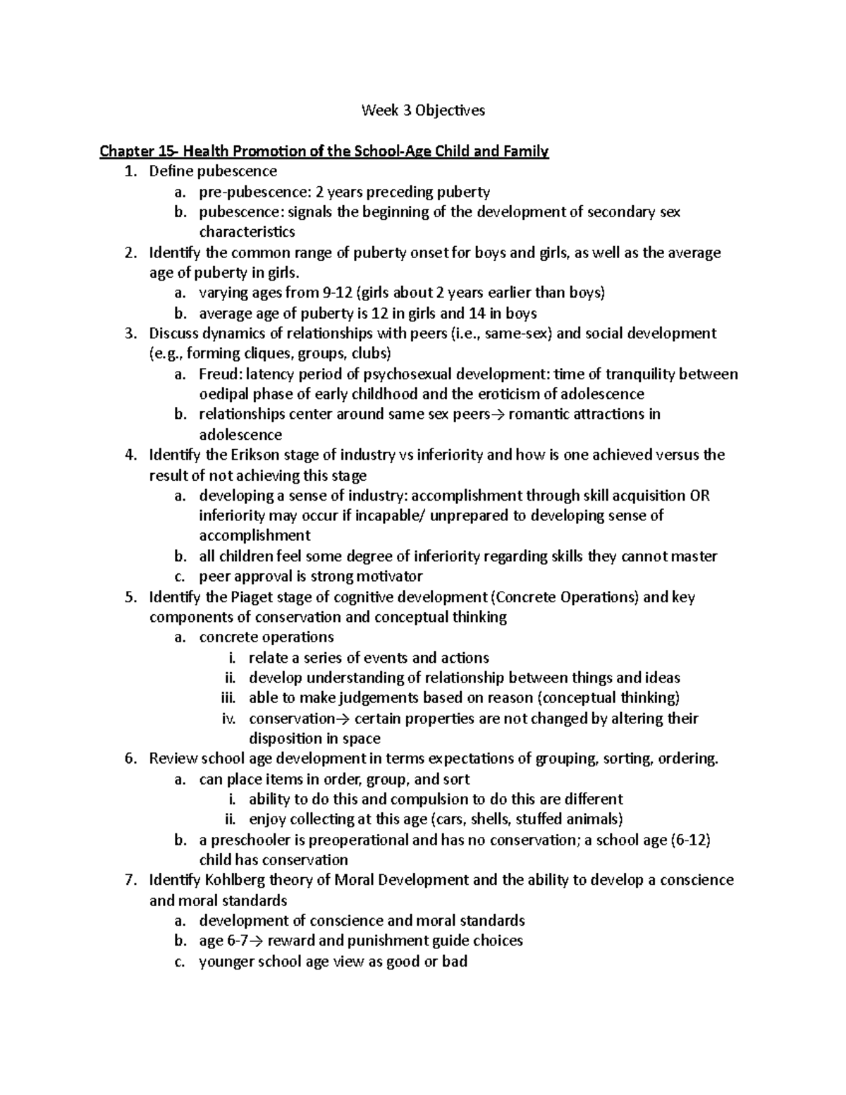Week 3 Objectives - Lecture notes 1 - Week 3 Objectives Chapter 15 ...