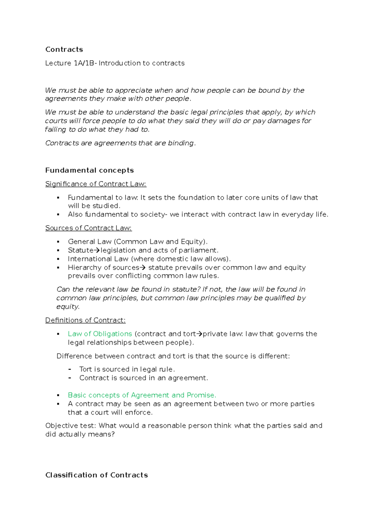 1a Introduction To Contracts Contracts Lecture 1a1b Introduction To