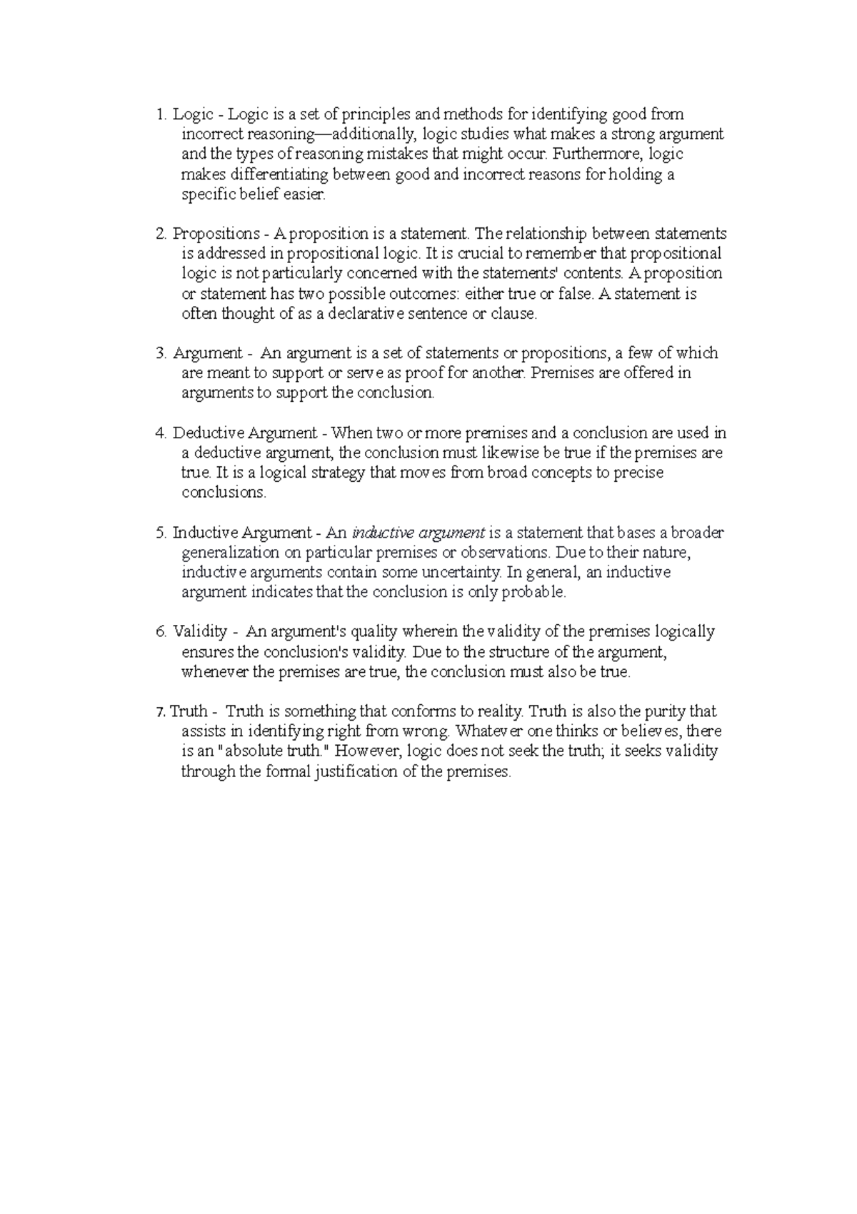 Logicc - Homework - Logic - Logic is a set of principles and methods ...